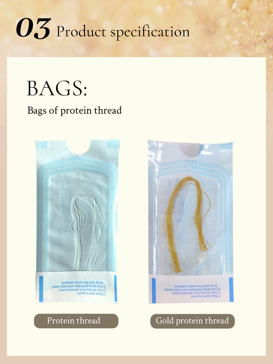 Korean Protein Thread No Needle Gold Protein Line Absorbable Anti-wrin ...